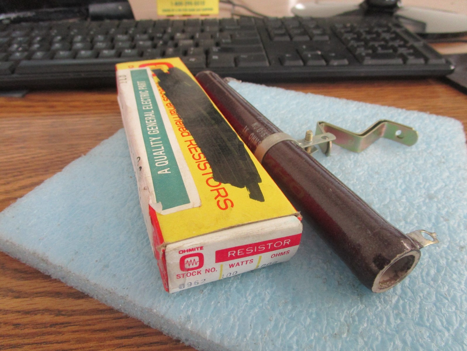 Ohmite Model: 0962 Bracket Mount Resistor. 100W, 1000Ω. New Old Stock ...