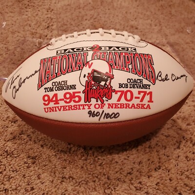 Nebraska Huskers Bob Devaney Tom Osborne Back To Back National Champs ...