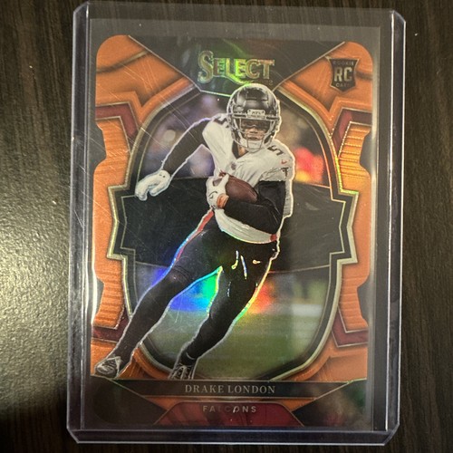 Drake London 2022 Select Concourse Orange Prizm Die Cut /199 #35 Rookie ...