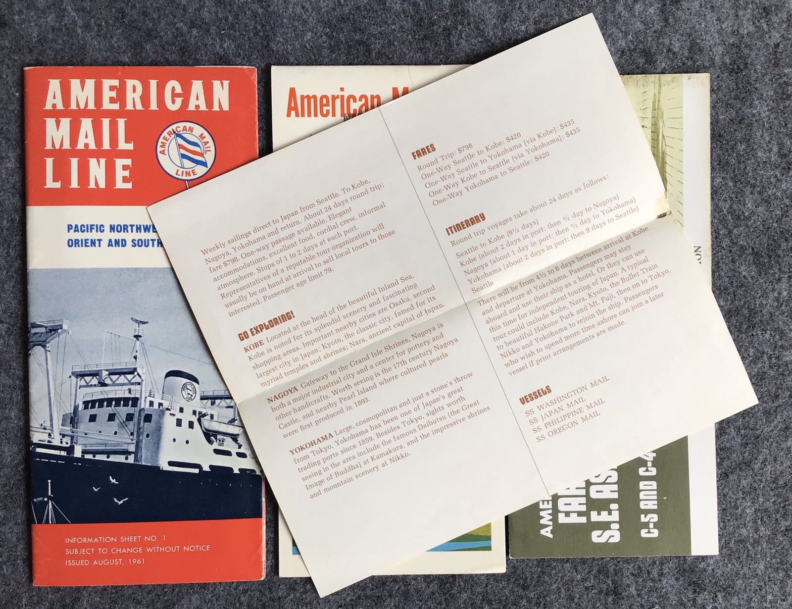 1960s American Mail Line Pacific Northwest Orient Southeast Asia ...