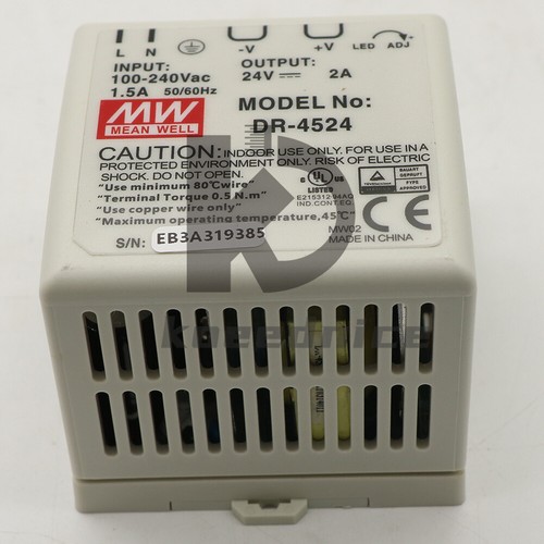 1PCS NEW Meanwell DR-4524 Ac To Dc Din-Rail Power Supply 24V 2 Amp 48W ...