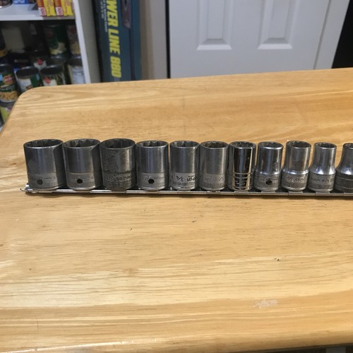 USED, SNAP ON TOOLS " 1/2 IN. DR. " SHORT 12 POINT SOCKET SET OF 11 | eBay