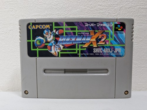 Capcom Rockman X2 Super Famicom SNES Cartridge - 1994 SHVC-ARXJ-JPN ...