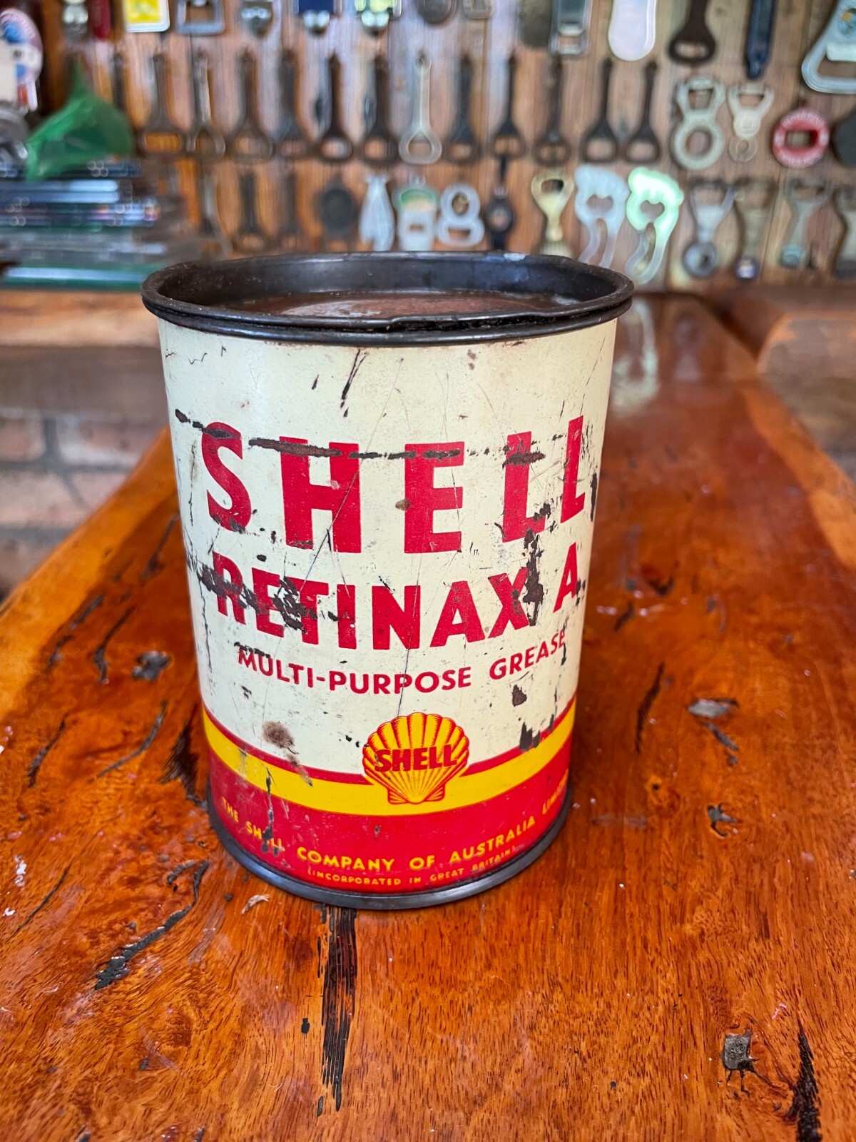 Vintage SHELL RETINAX A 1lb. Multi-Purpose Grease Metal Can V/Old 50's ...