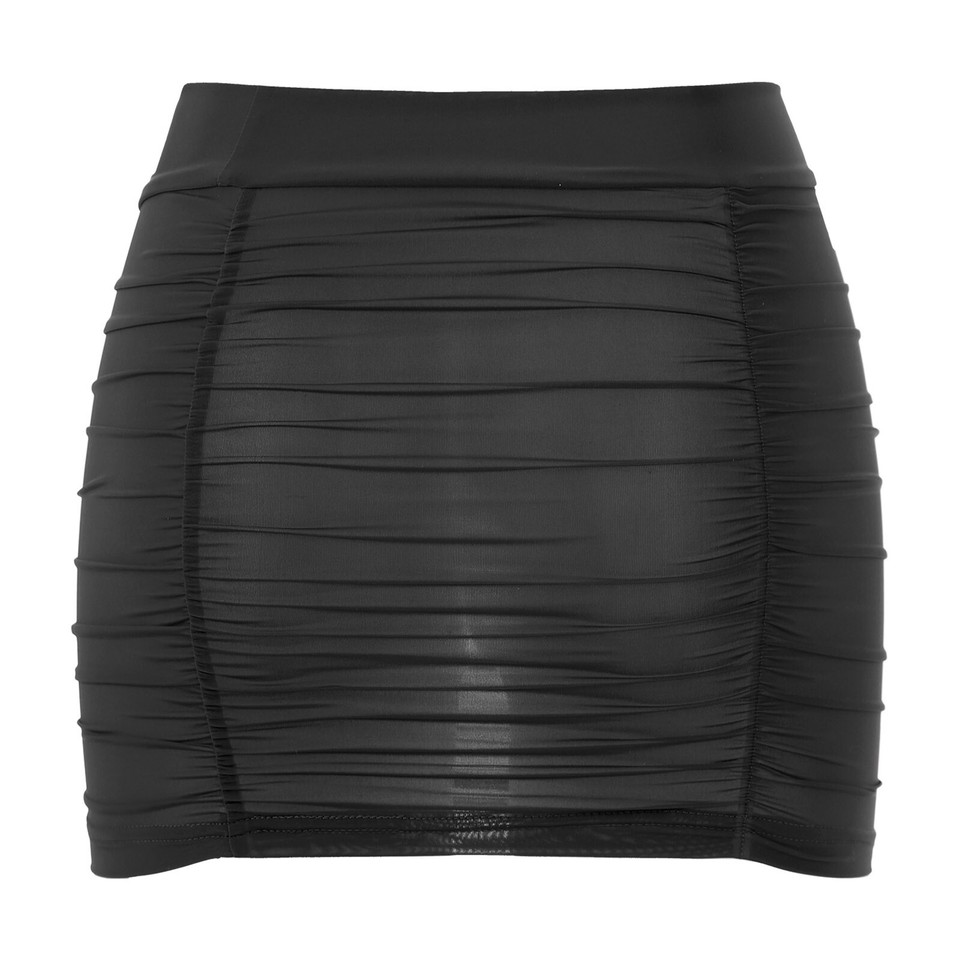 Women's Mesh Micro Mini Skirts Female Transparent Shape Sheer Tight ...