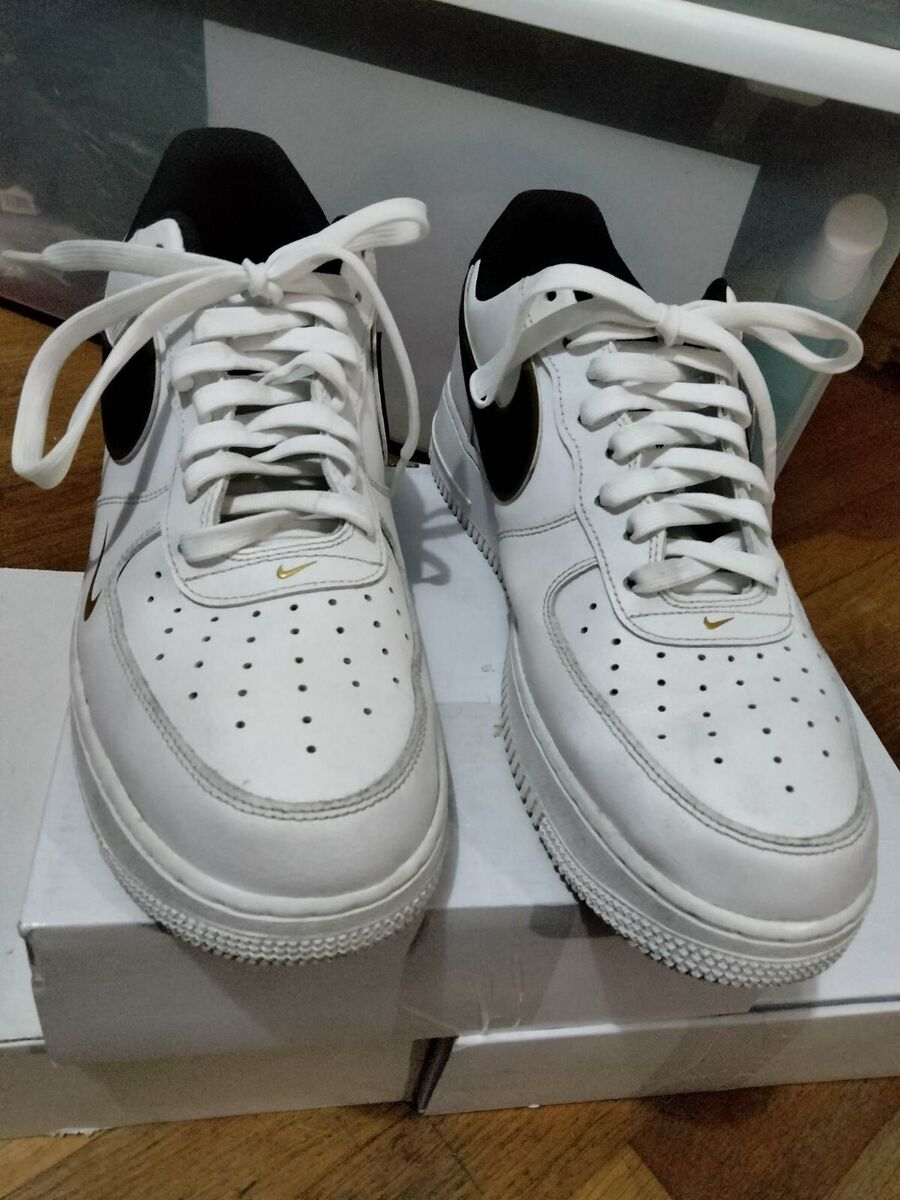 Nike Air Force 1 AF1 07 Low LV8 White Gold Swoosh DA8481-100 Nike Air Force 1 AF1 07 Low LV8 White Gold Swoosh DA8481-100