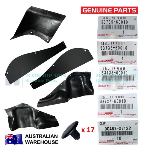 GENUINE Toyota LandCruiser 80 Series Front Set Inner Splash Guard Skirt ...