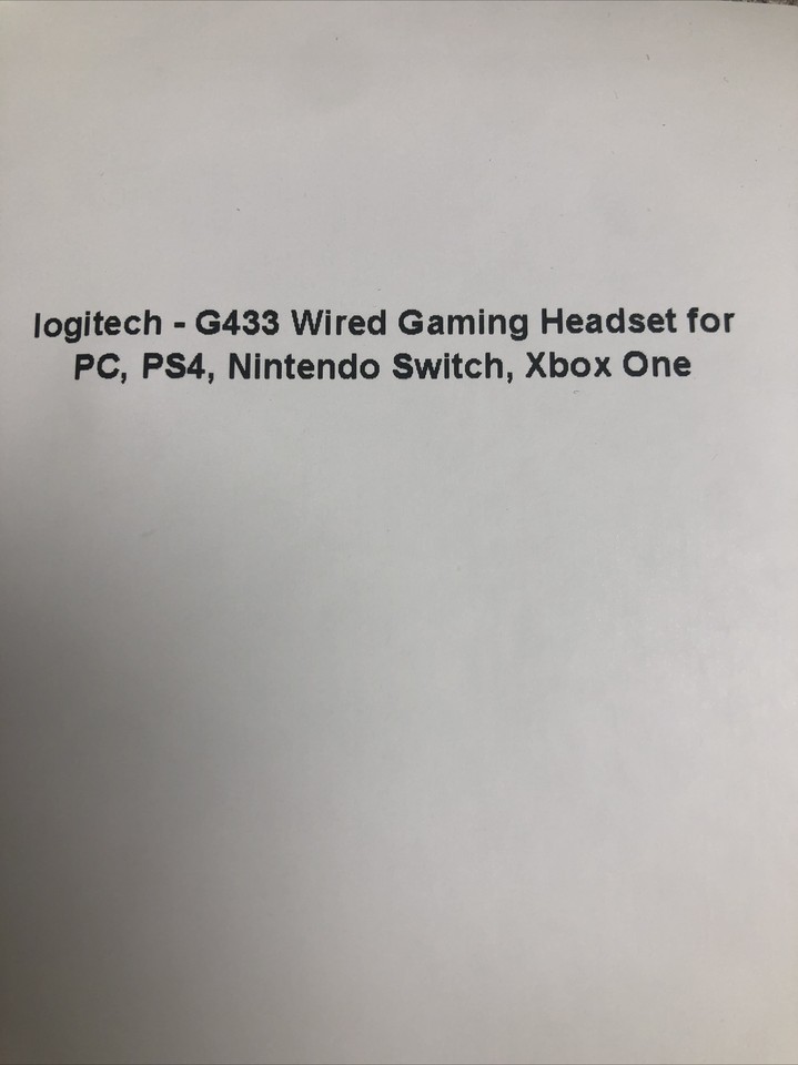 LOGITECH- G433 WIRED GAMING HEADSET FOR PC , PS4, NINTENDO SWICH , XBOX ...