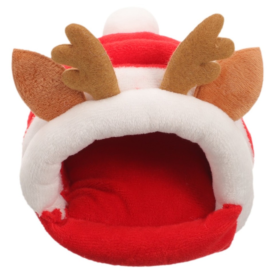 Christmas Deer Shape Hamster Cage Pet Sleeping Nest Hamster Winter Bed ...