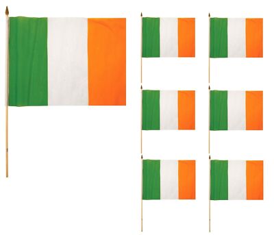 IRISH HAND FLAGS St Patrick's Day Ireland Waving Tricolor Flag Waver ...