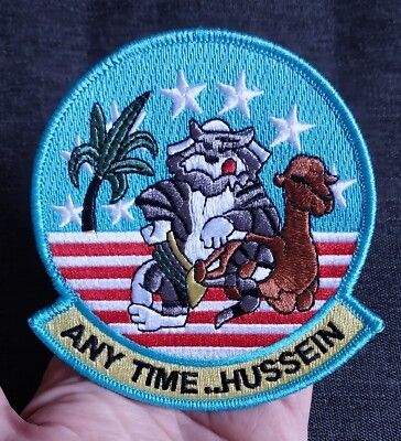 TOMCAT PATCH ~ F-14 VF ~ ANY TIME...HUSSEIN ~ Military NAVY PATCH | eBay