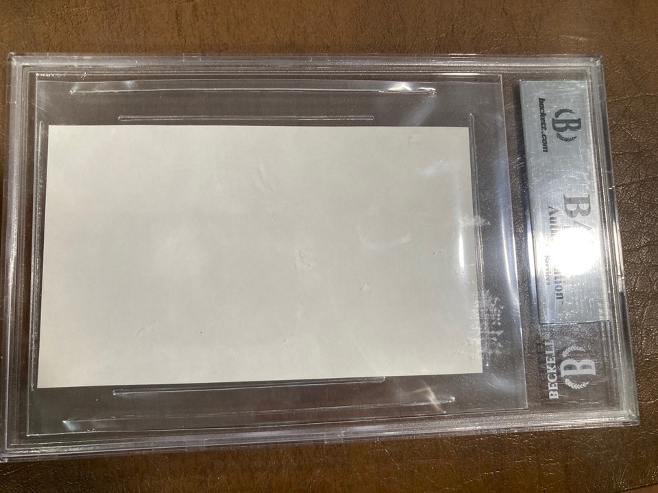 Mickey Mantle Signed Index Card Beckett Authentic Autograph #0009889415 ...
