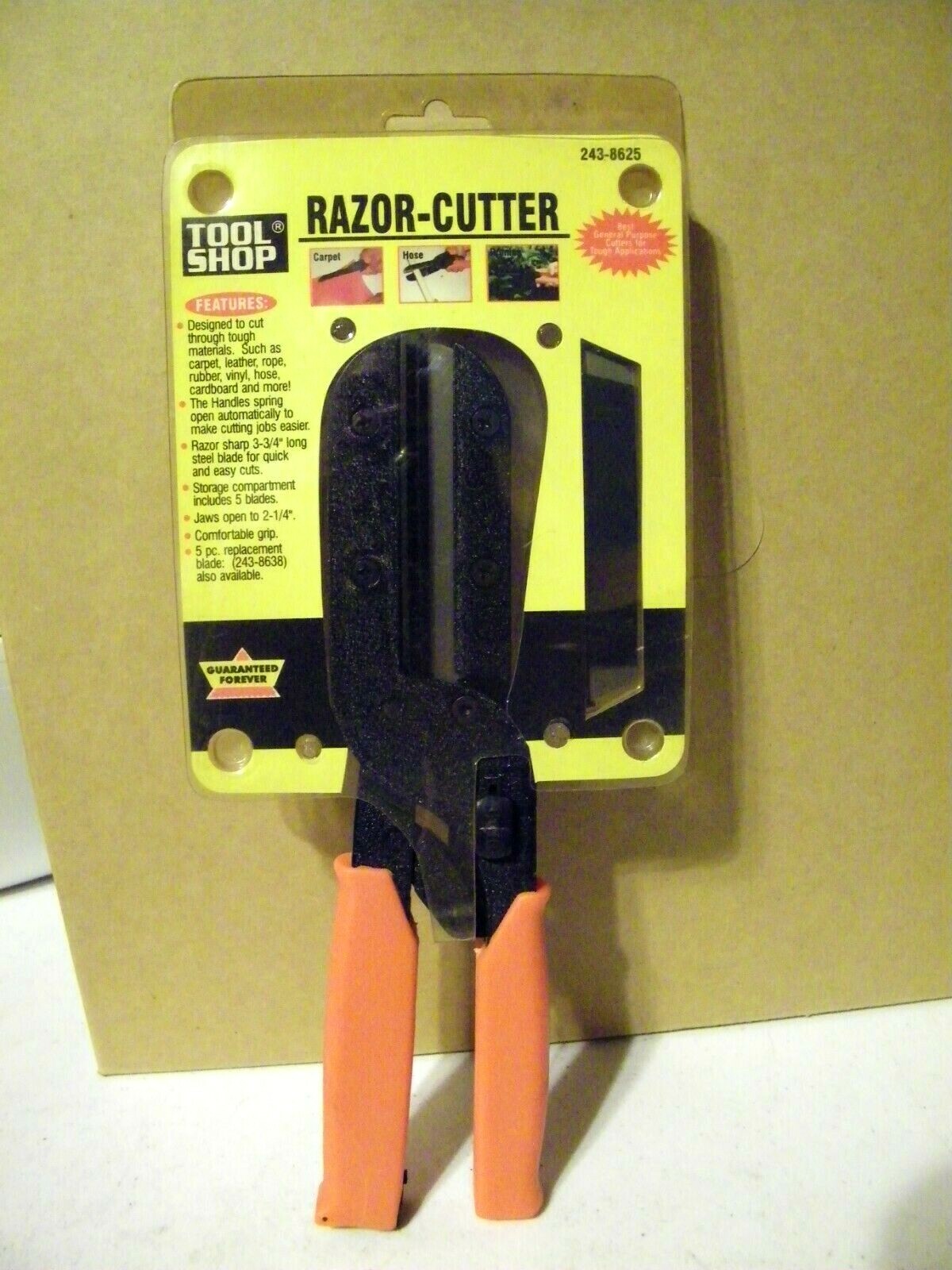 Tool Shop Razor Cutter 243-8625 Cuts Tough Materials Storage ...