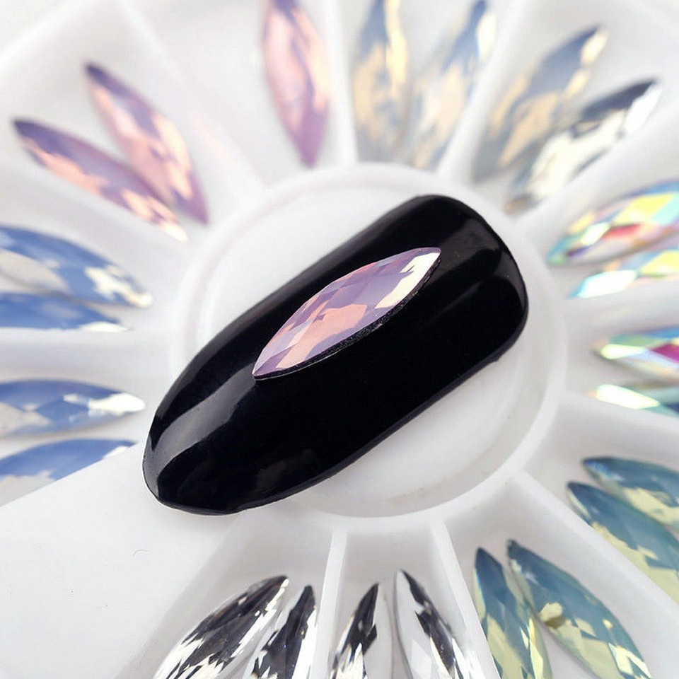 24pcs NAILS ART 6CM 3D NAIL GEMS JEWELS DESIGN CRAFT WHEEL FLATBACK ...