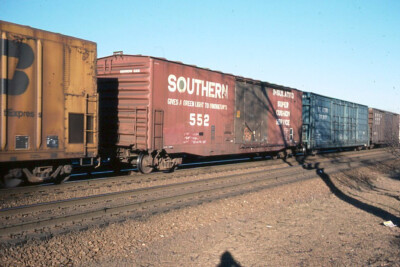 Railroad Slide - Southern Railway #552 Box Car 1989 La Grange IL Freight Train | eBay