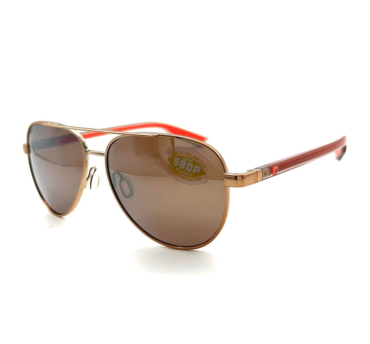 Costa Del Mar Peli Sunglasses Shiny Rose Gold/Copper Silver Mirror ...