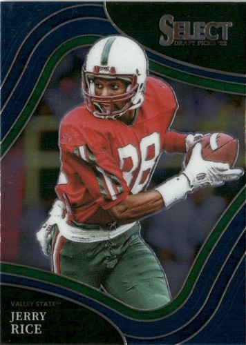 2022 Panini Select Draft Picks Blue Field Level Jerry Rice Mississippi ...
