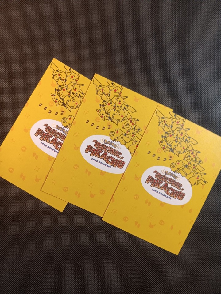 Gold HOLO *Electric Pikachu Database Set- FOSSIL MUSEUM* POKEMON Peru ...