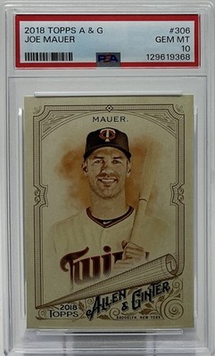 Joe Mauer PSA 10 - 2018 Topps Allen & Ginter Portrait -Twins, Mr ...