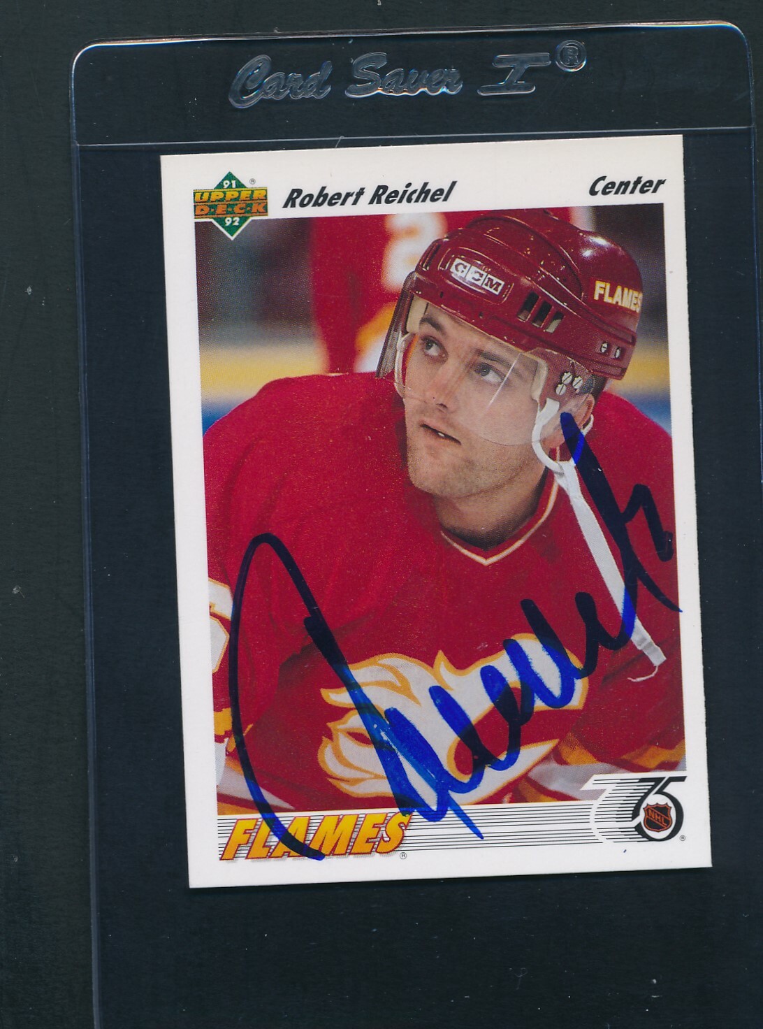 1991/92 Upper Deck #223 Robert Reichel Flames Signed Auto *D5863 | eBay