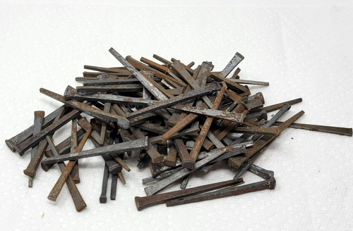 60+ 2.5" & 40+ 3" Rose head 50 nails antique square wrought iron ...