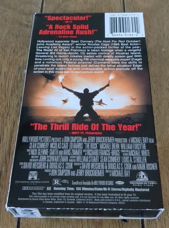 The Rock (VHS, 1998) 786936018042| eBay
