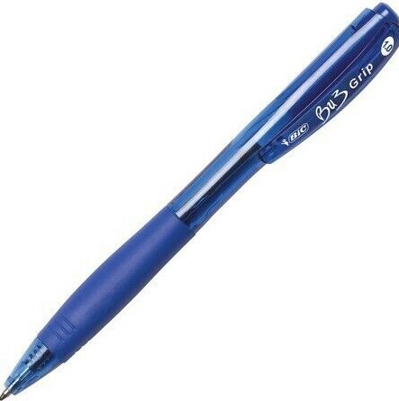 Bic Bu3 Grip Black Blue Ink Biro Pens Retractable Medium Ballpoint ...