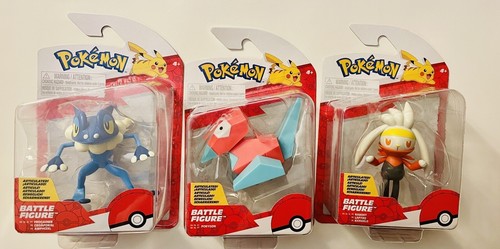 Pokemon Battle Figure FROGADIER PORYGON RABOOT Lot of 3 FREE BOX SHIP ...