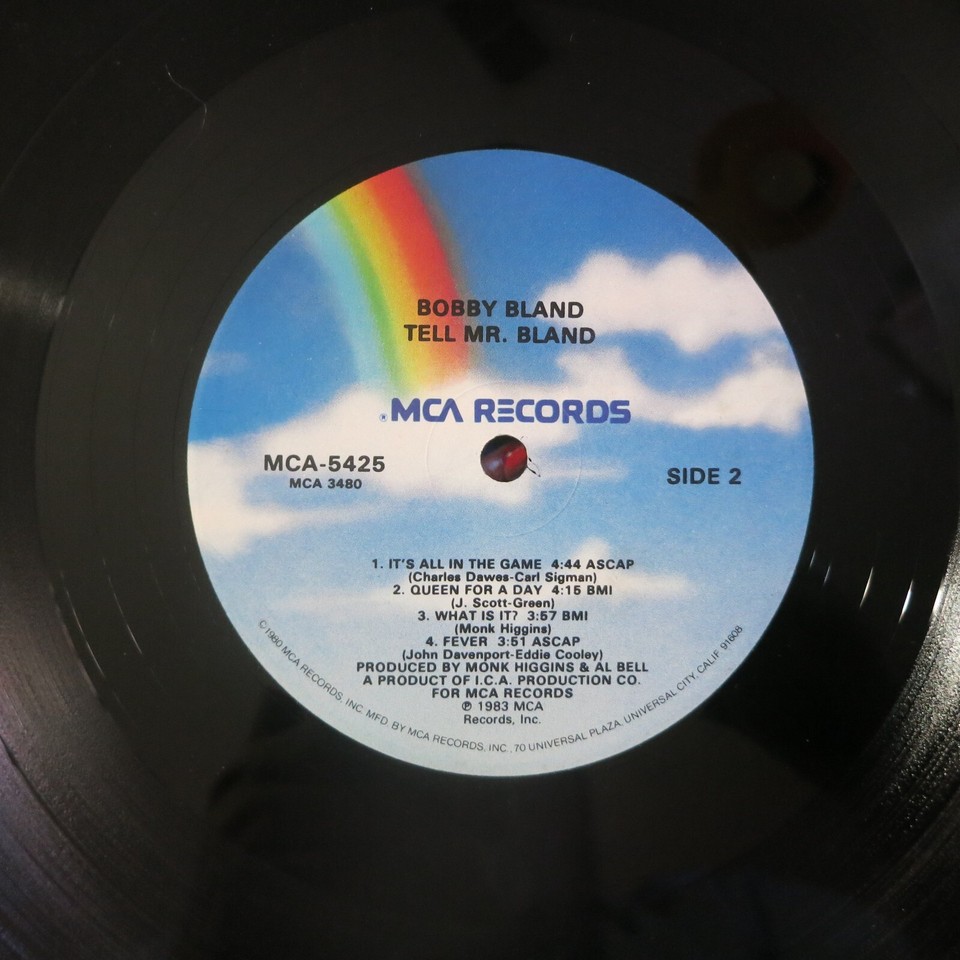 Bobby Bland - Tell Mr. Bland - MCA-5425 OG '83 VG+/VG Funk Soul Blues ...