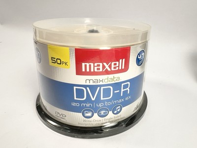 Maxell DVD-R 50 Pack Spindle 4.7GB, 120-Minute Playback **New/Sealed ...
