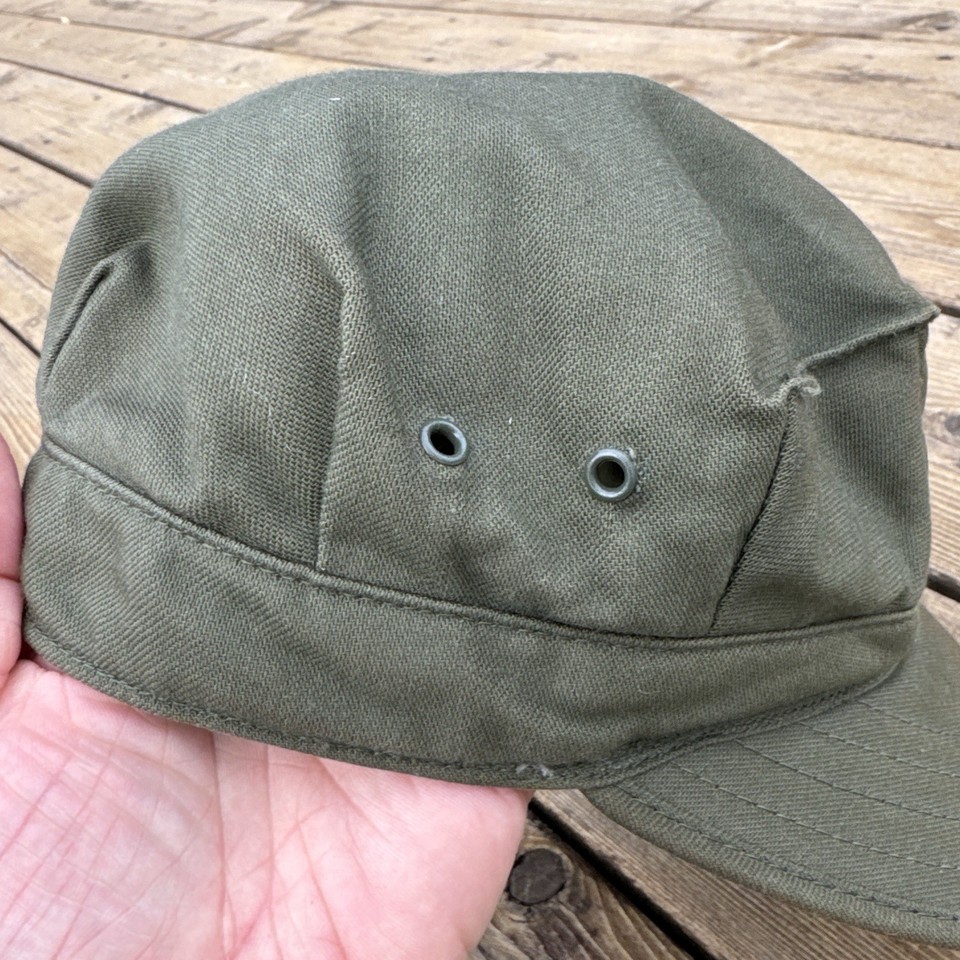 1987 USMC Utility Cap OG-107 Sateen Hat Olive Drab Marine Corps Issue ...