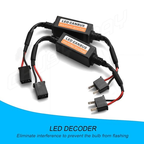 2 Pcs H7 Headlight Canceller Decoder Canbus Error Free Anti Flicker ...