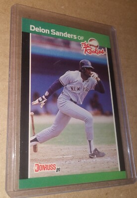 1989 Donruss The Rookies Deion Sanders RC #6 New York Yankees | eBay
