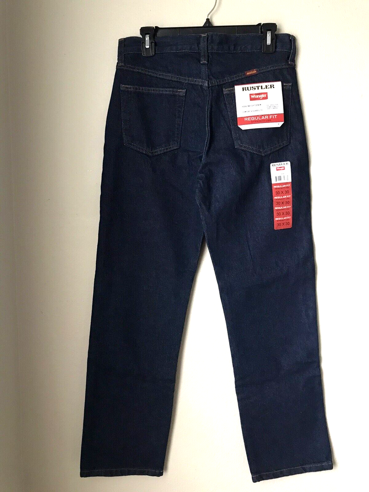NEW Wrangler Rustler Regular Fit Straight Leg 30x30 Heavyweight Denim ...