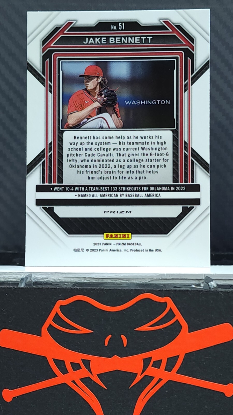 Jake Bennett 2023 Prizm HYPER PRIZM SP #51 - Nationals RC | eBay