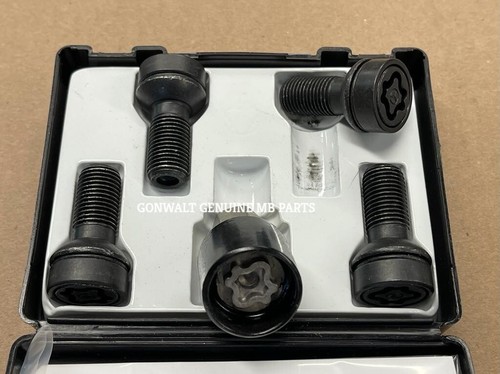 OEM 0019901607 New Mercedes Benz Rim Locks M14 X 1.5 X 27 Black GLK350 ...