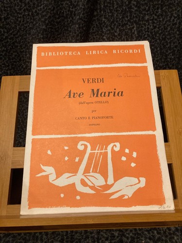 Verdi Ave Maria Otello partition chant piano éditions Ricordi | eBay