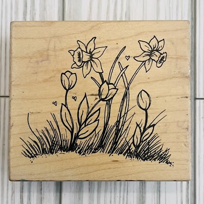 Great Impressions I163 Daffodil Flowers Rubber Craft Stamp | eBay