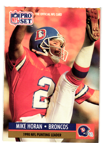 1991 Pro Set Denver Broncos Football Card #15 Mike Horan/NFL Punting ...