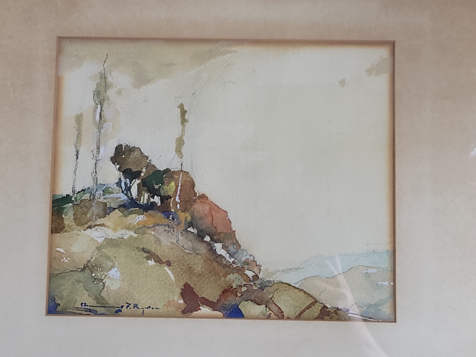 Original Watercolor Painting by Chauncey F Ryder "Edge of The Hill" New ...