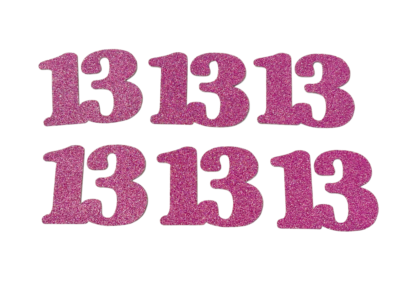 13th Birthday Cupcake Toppers Pink Glitter Number 13 Teenager Cake ...