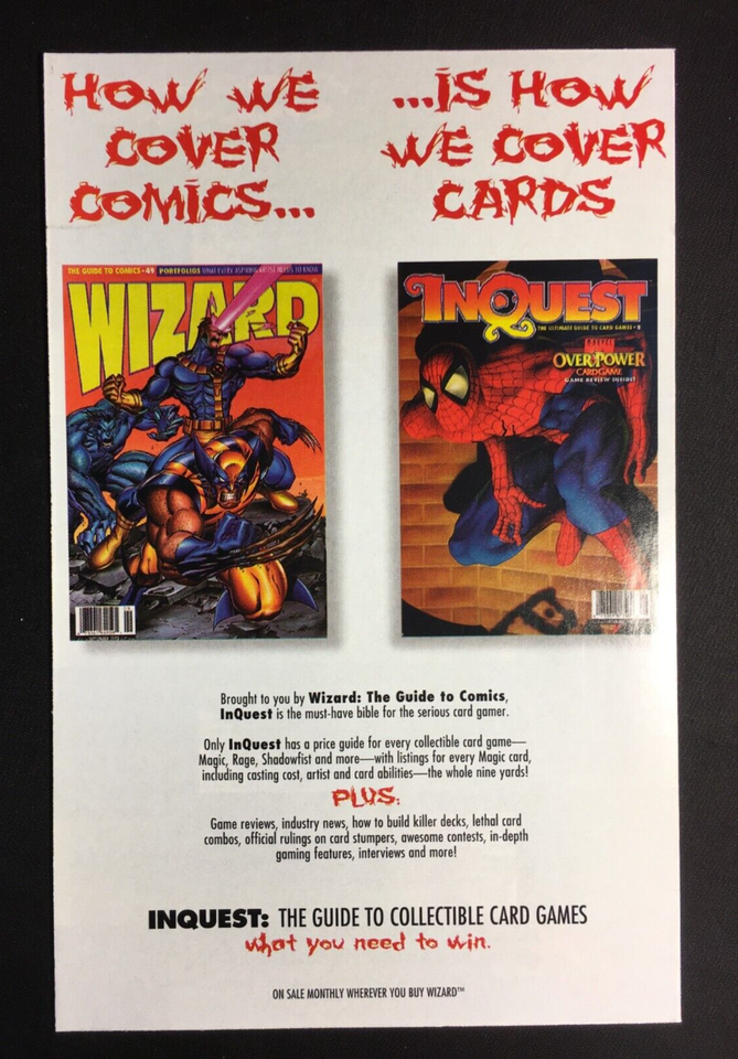 Ash Wizard Mini-Comic #4 (1995) Joe Quesada Ashcan Supplement to Wizard ...