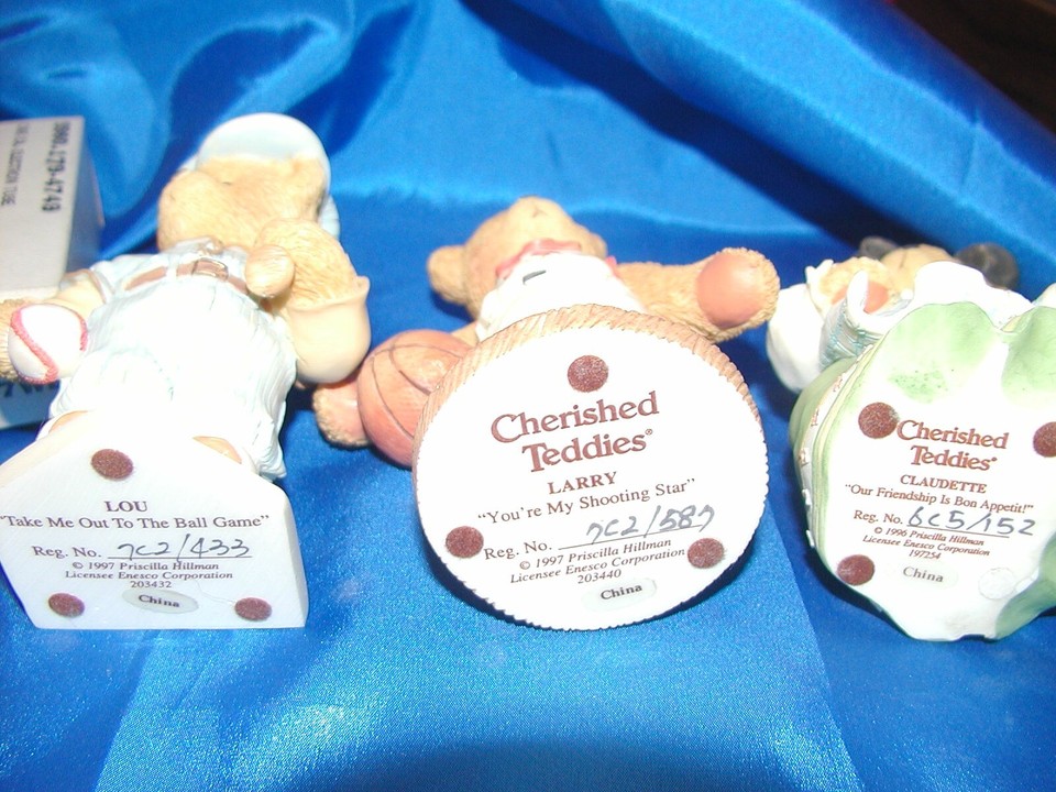 Cherished Teddies Mini Minnie's "LOU" "Larry" "Claudette" 1996-1997 | eBay