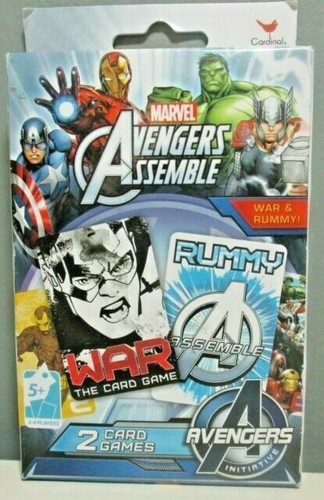 Marvel Card Game Avengers Assemble - War & Rummy - 2 Pack Playing Cards ...