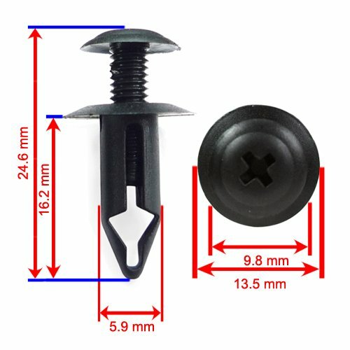 100x Cowl Panel Clip Engine Splash Shield Retainer Plastic Fit For ...