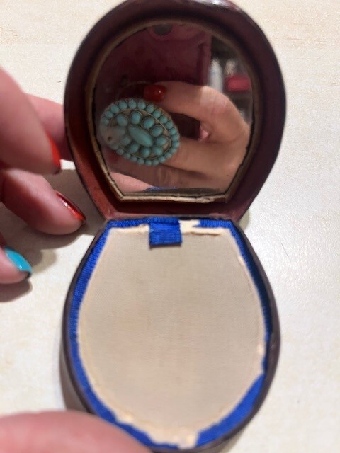 Leather Victorian Powder Puff Reenactment Antique | eBay