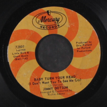 JIMMY DOTSON: baby turn your head / heartbreak avenue Mercury 7" Single ...