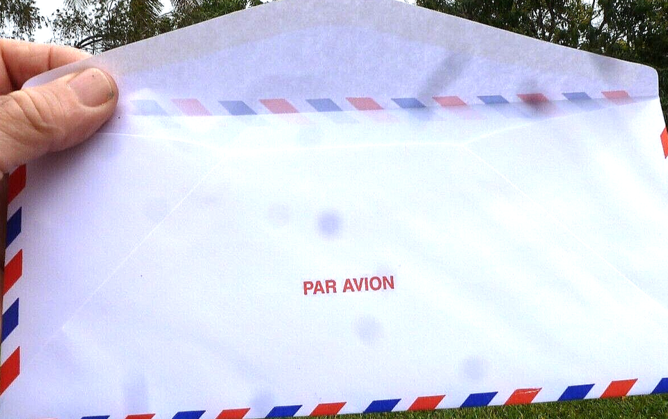 VIA AIRMAIL #10 Envelopes CORREO AEREO * PAR AVION Pack Of 10 (Ten ...