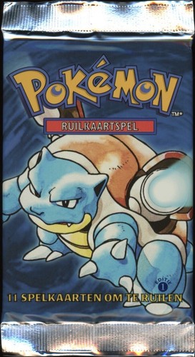1999 Pokemon DUTCH 1st Edition Base Set Blastoise Booster Pack Factory ...