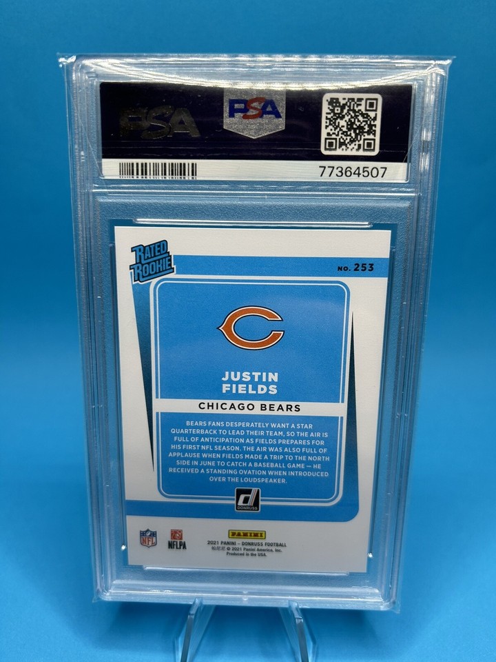 2021 Panini Donruss Justin Fields Rated Rookie Press Proof Premium PSA ...